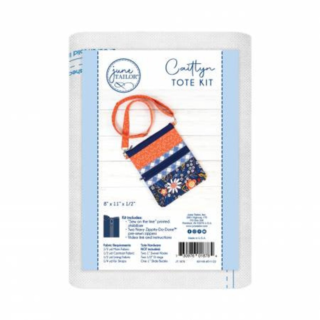 June Tailor Quilt as You Go Caitlyn Tote Kit With NAVY Zippity-do-done ...