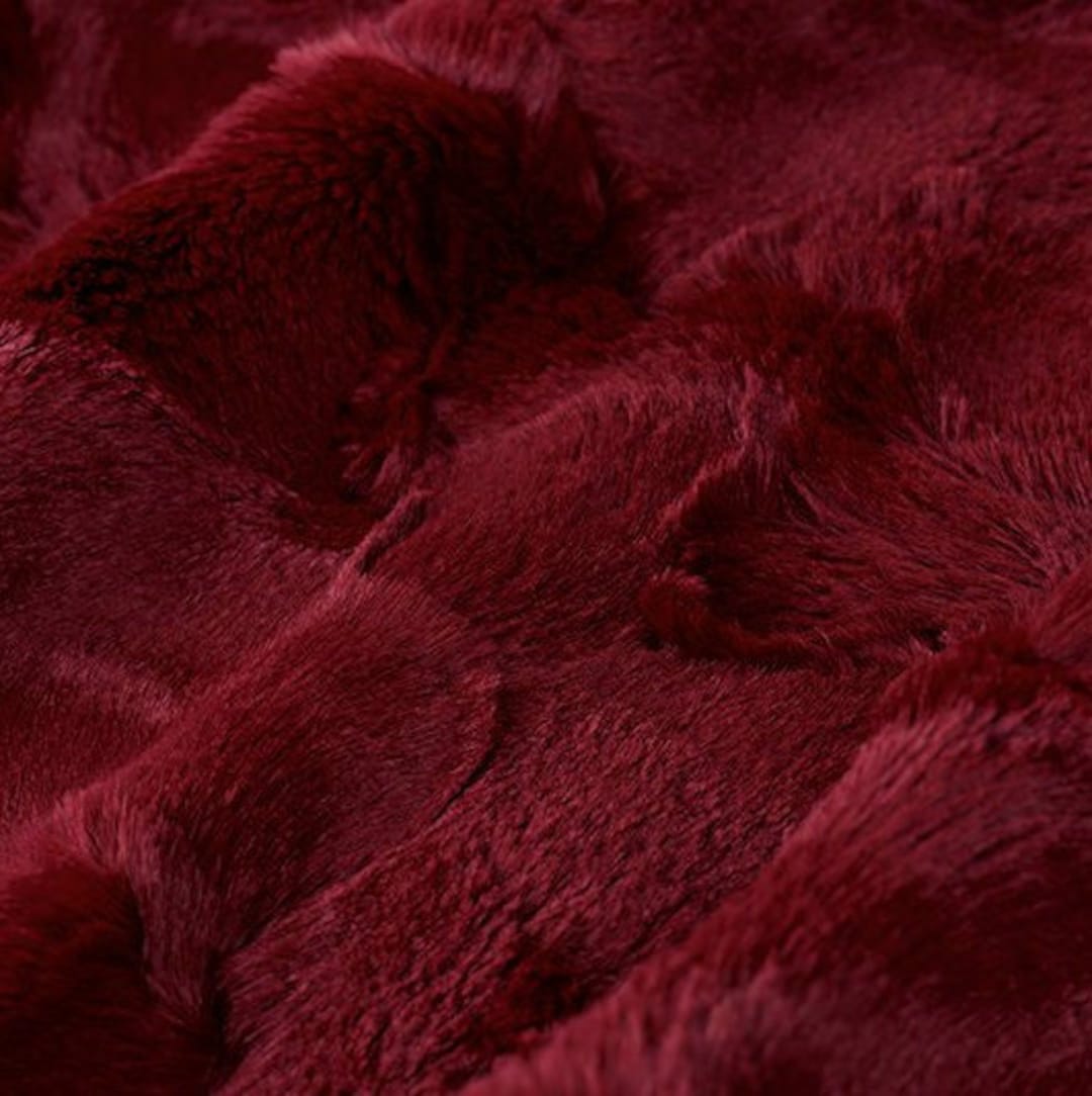 Luxe Cuddle Hide in Merlot MINKY Fur Fabric From Shannon Fabrics - Etsy