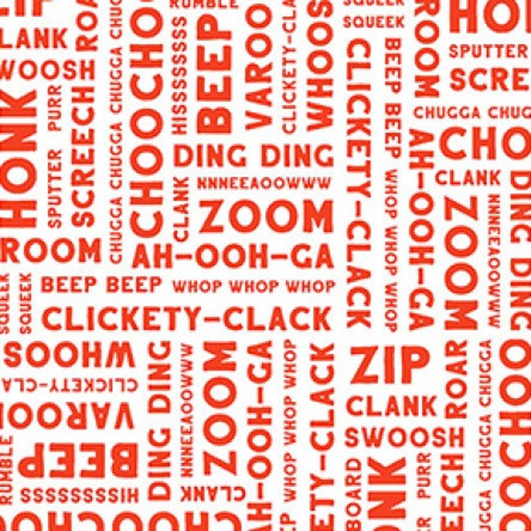 End of Bolt - 23"x44" Beep Beep Traffic Words in Red From Things That ...