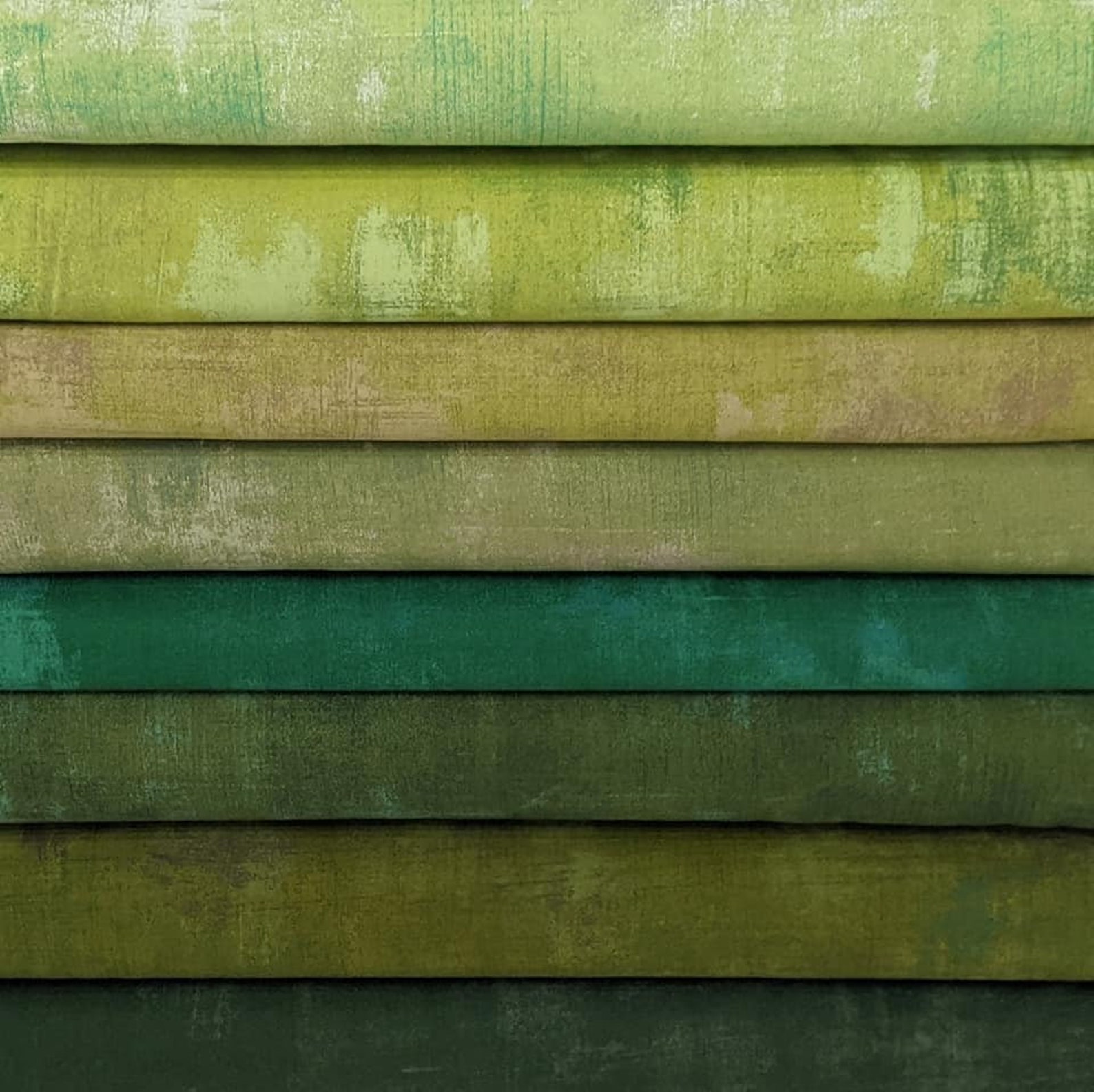 Grunge in Shades of Green FABRIC BUNDLE SET From Moda - 8 Fabrics Total ...