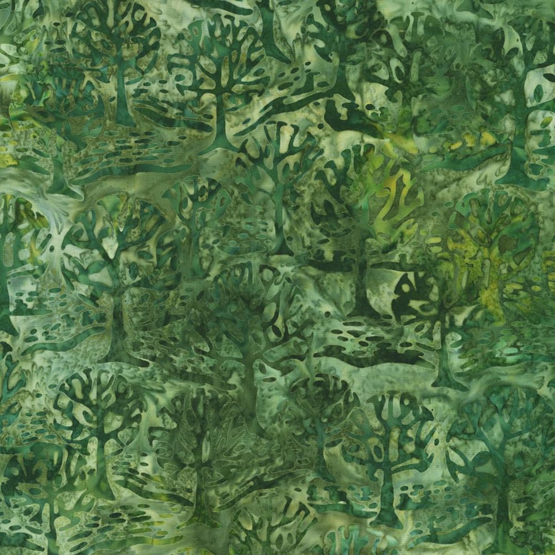 Batik Fabric - Trees in Balsam From the Artisan Batiks Wine Country ...