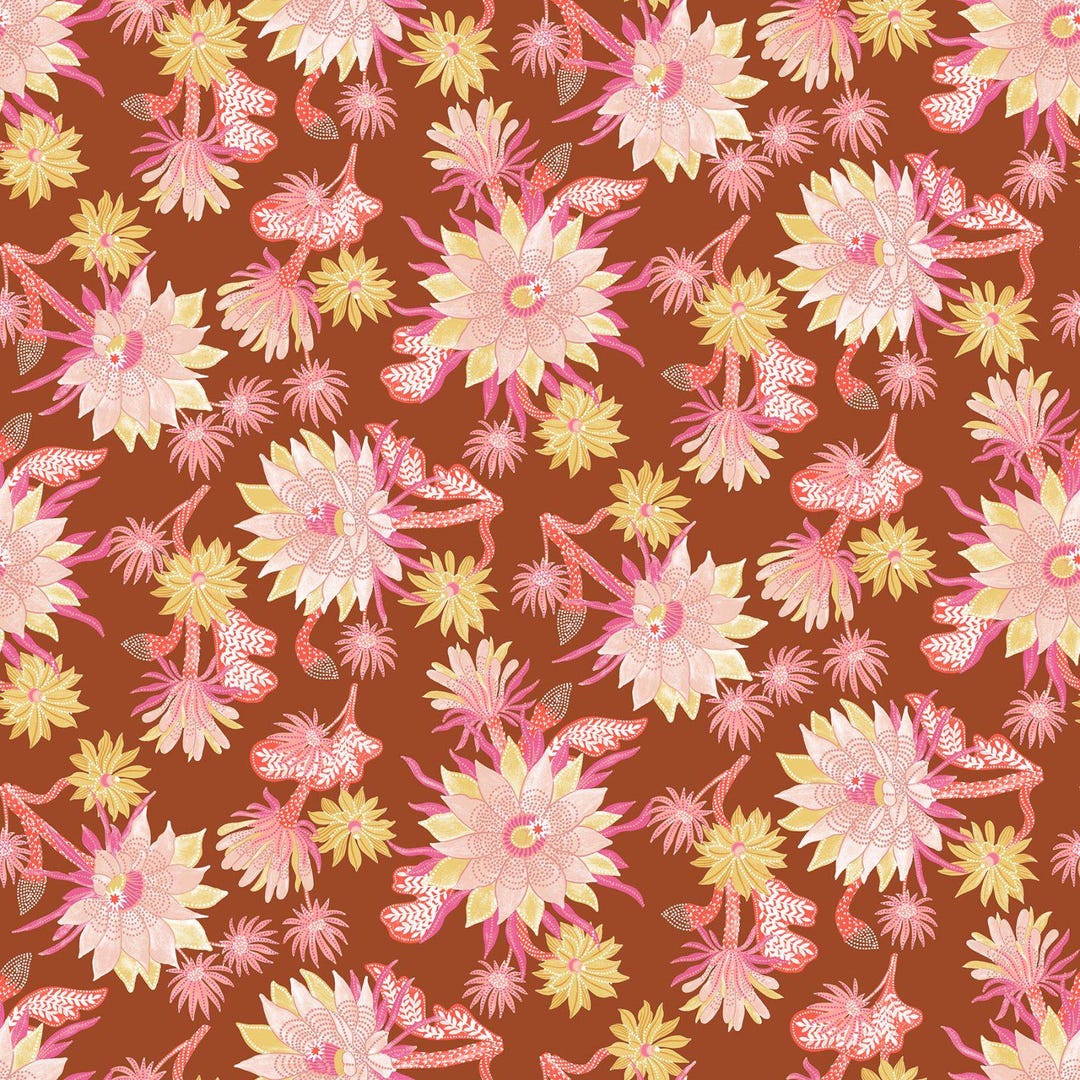Cactus Bloom in Rust From the Desert Sunrise Collection From Figo ...