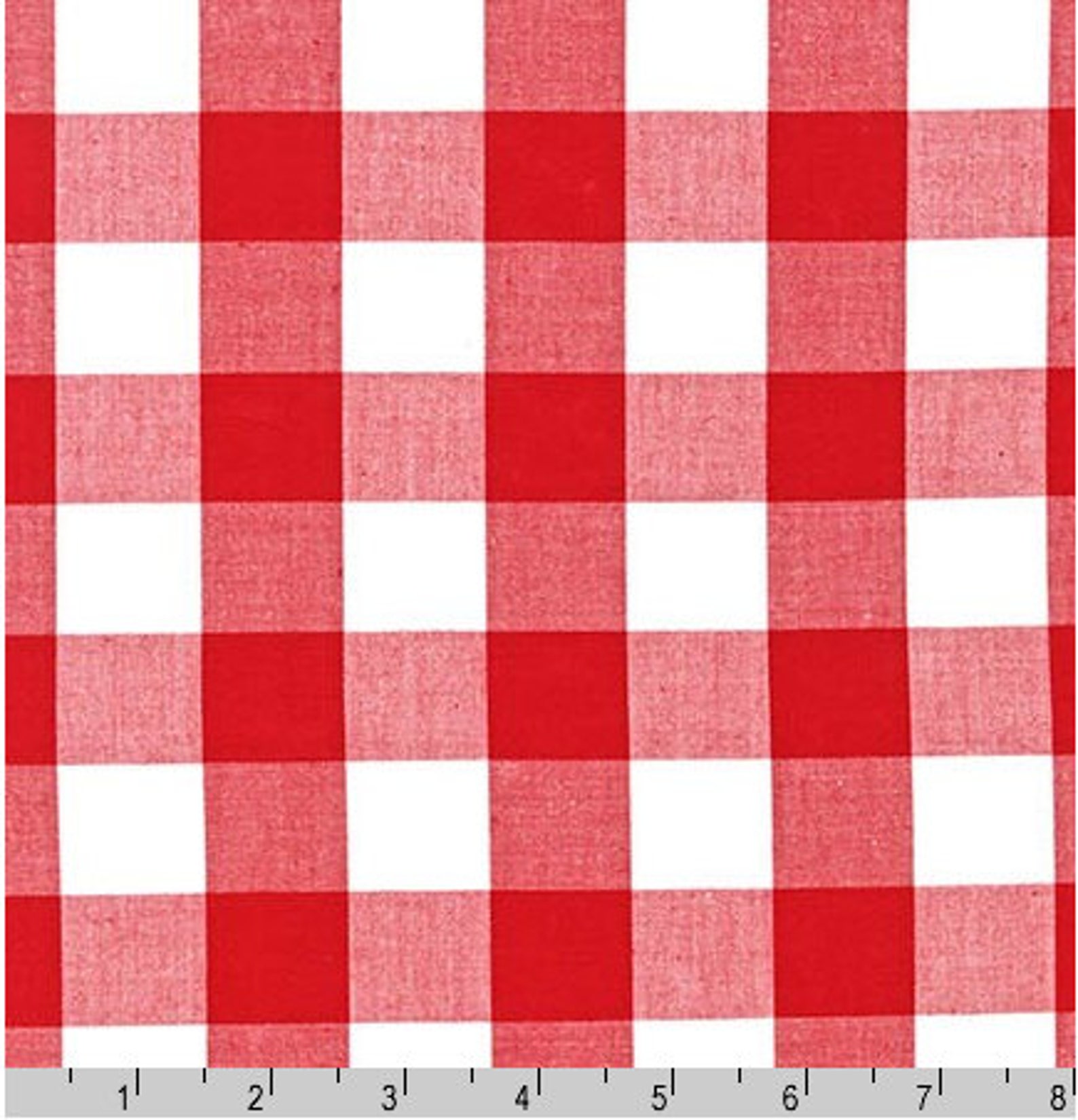 Red 1 Inch Large Gingham From Robert Kaufman's Carolina - Etsy