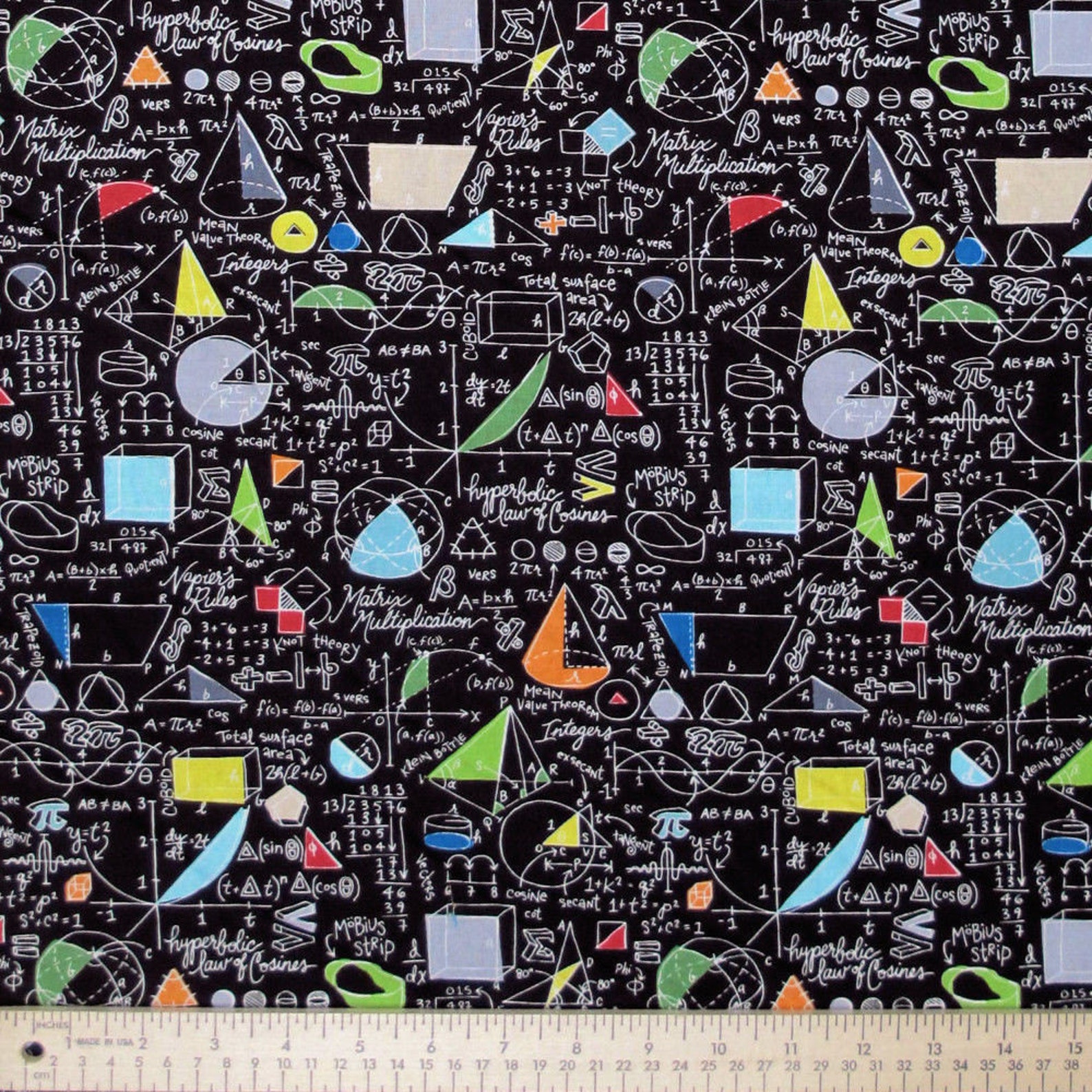 Back to School Math on Black Chalkboard From Timeless Treasure - Etsy