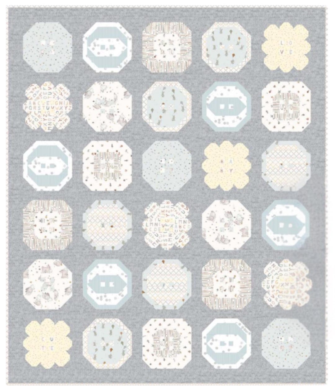 Buttoned up Quilt Pattern From the Cotton-tale Collection by Bernadett Urbanovic for Figo ...