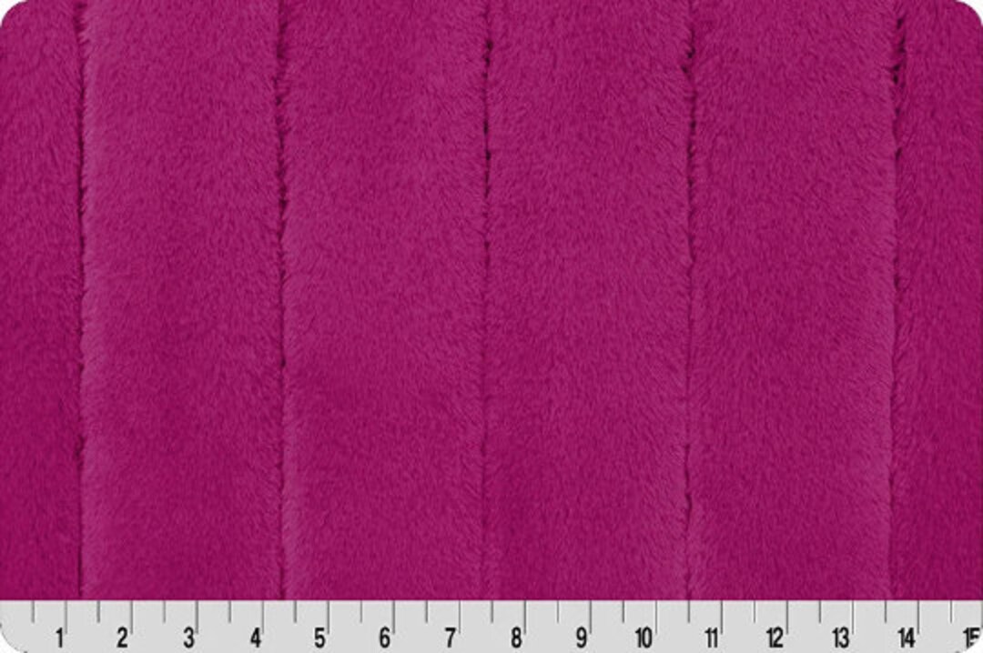 Luxe Cuddle® Mink Channeled in Claret From Shannon Fabrics Furry MINKY ...