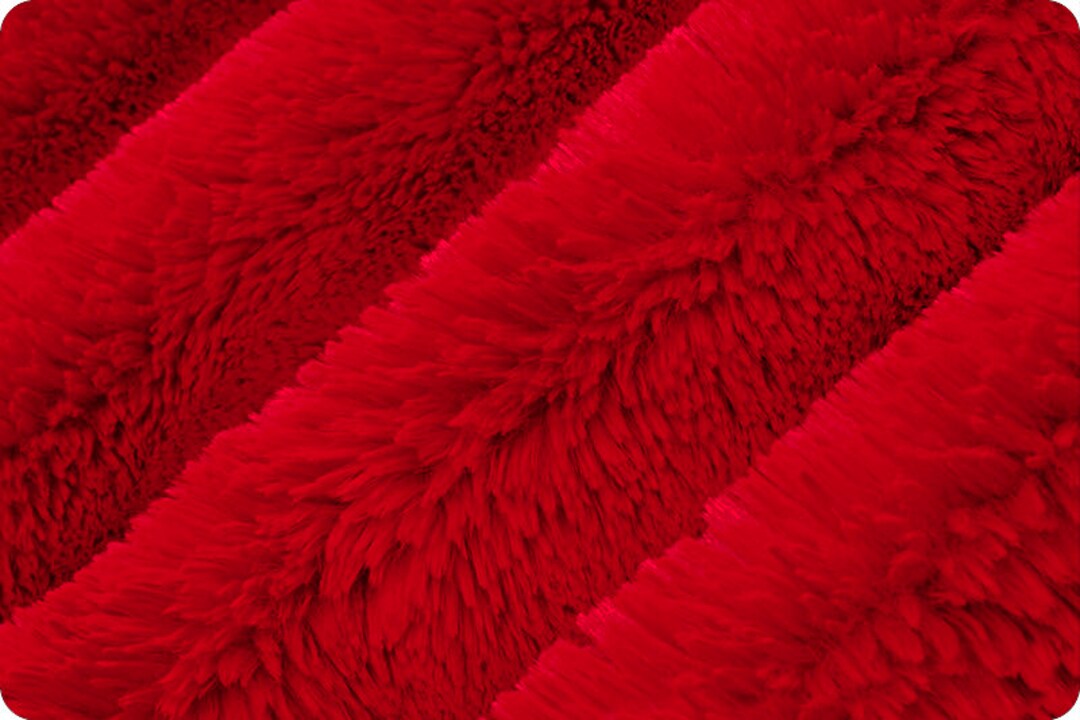 MINKY 1 Yard 10 Inches Luxe Cuddle® Arctic Rabbit in Cardinal Red From ...