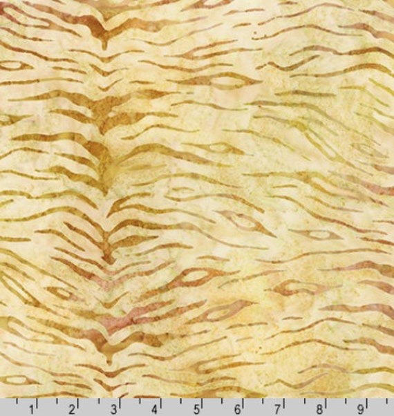 Batik Fabric Animal Stripes in Gold by Lunn Studios From | Etsy