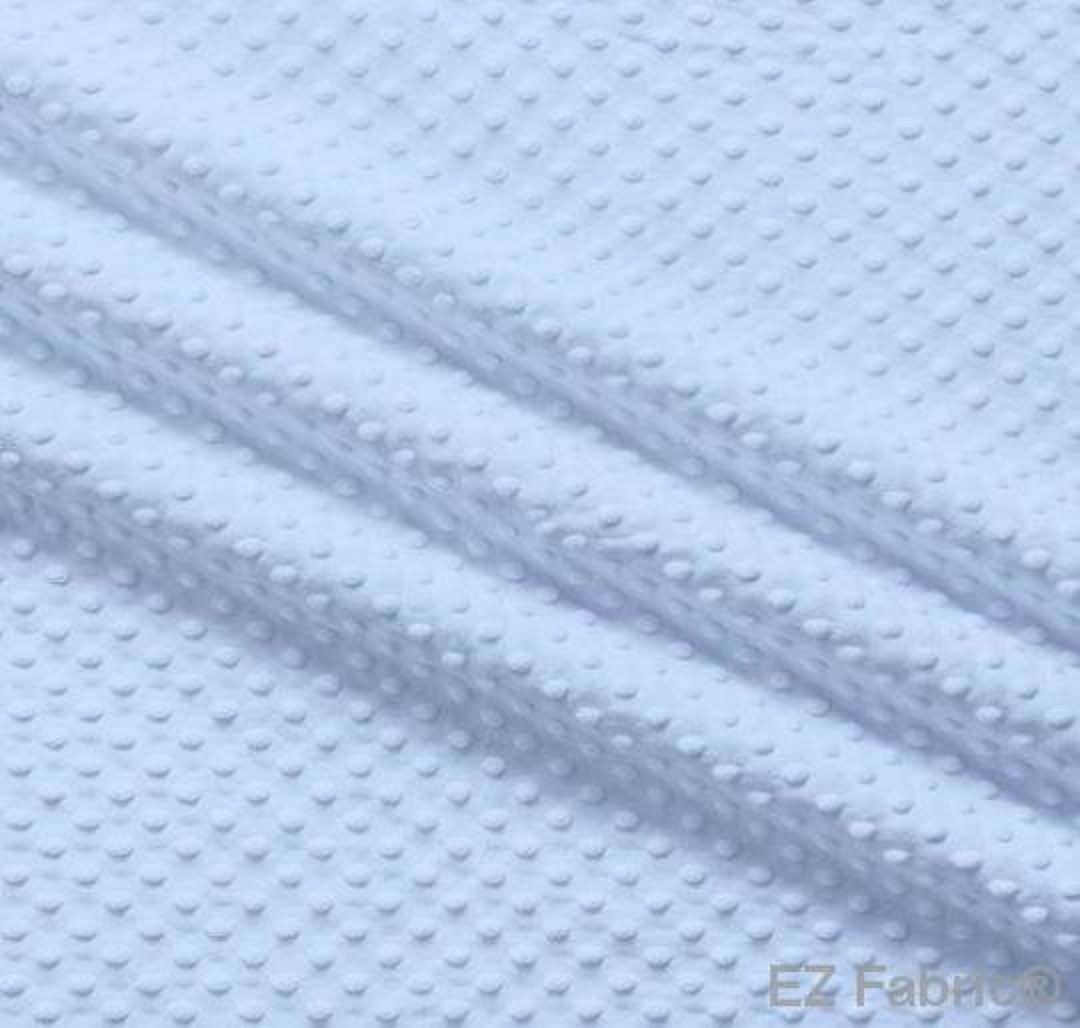 Snuggle Dimple Dots in Light Blue Soft Plush Minky From EZ Fabrics ...