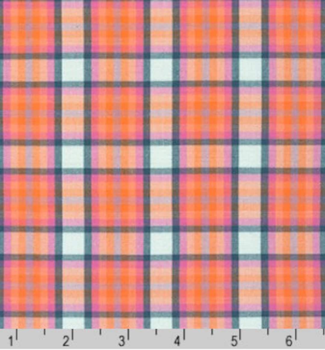 Colorful Plaid in Salmon Woven Fabric From Kitchen Window Wovens by ...