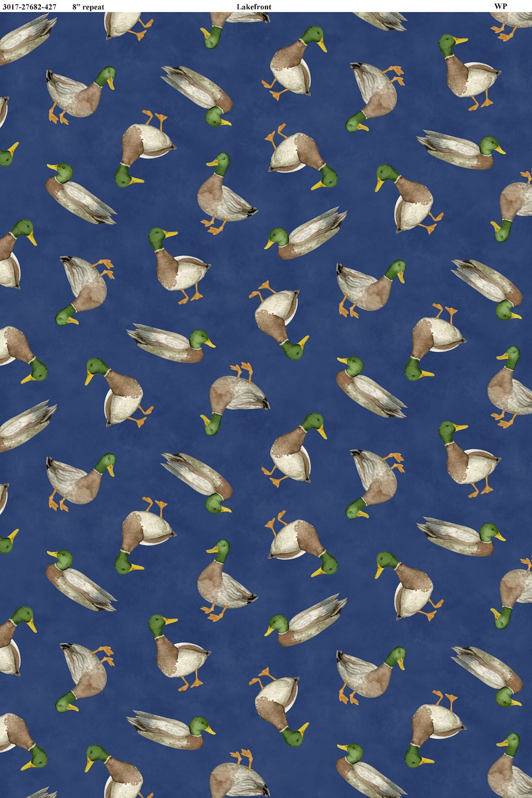 Mallard Ducks Toss on Dark Blue From the Lakefront Collection From ...