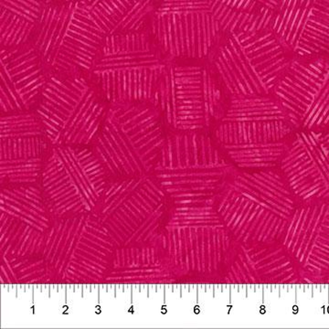 Batik Fabric - Hexagon Texture in Pink Punch From the Hexies Collection ...