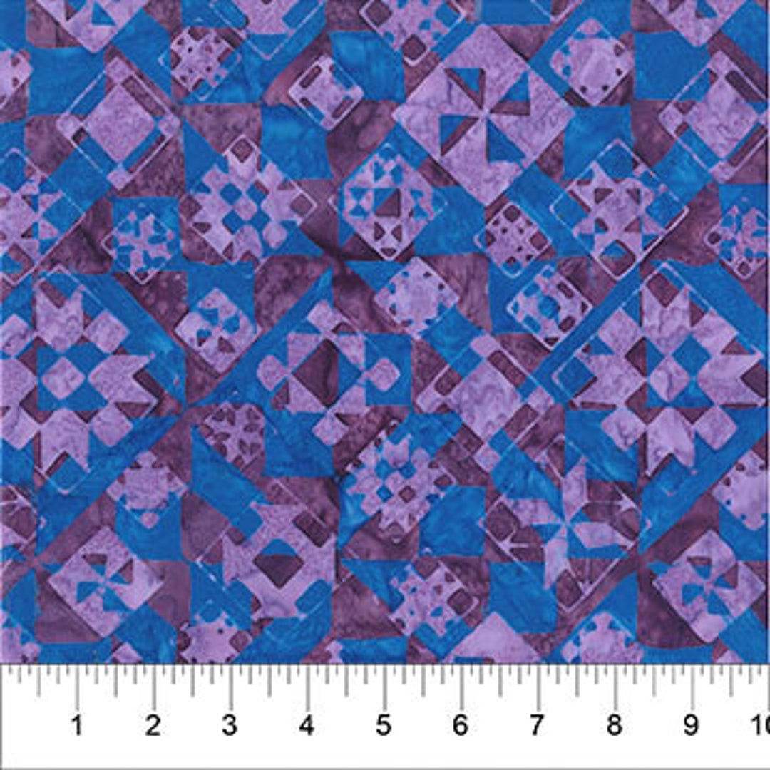 Double Quilt in Amethyst Purple From Quilt Inspired: Borders Collection by Banyan Batiks for ...