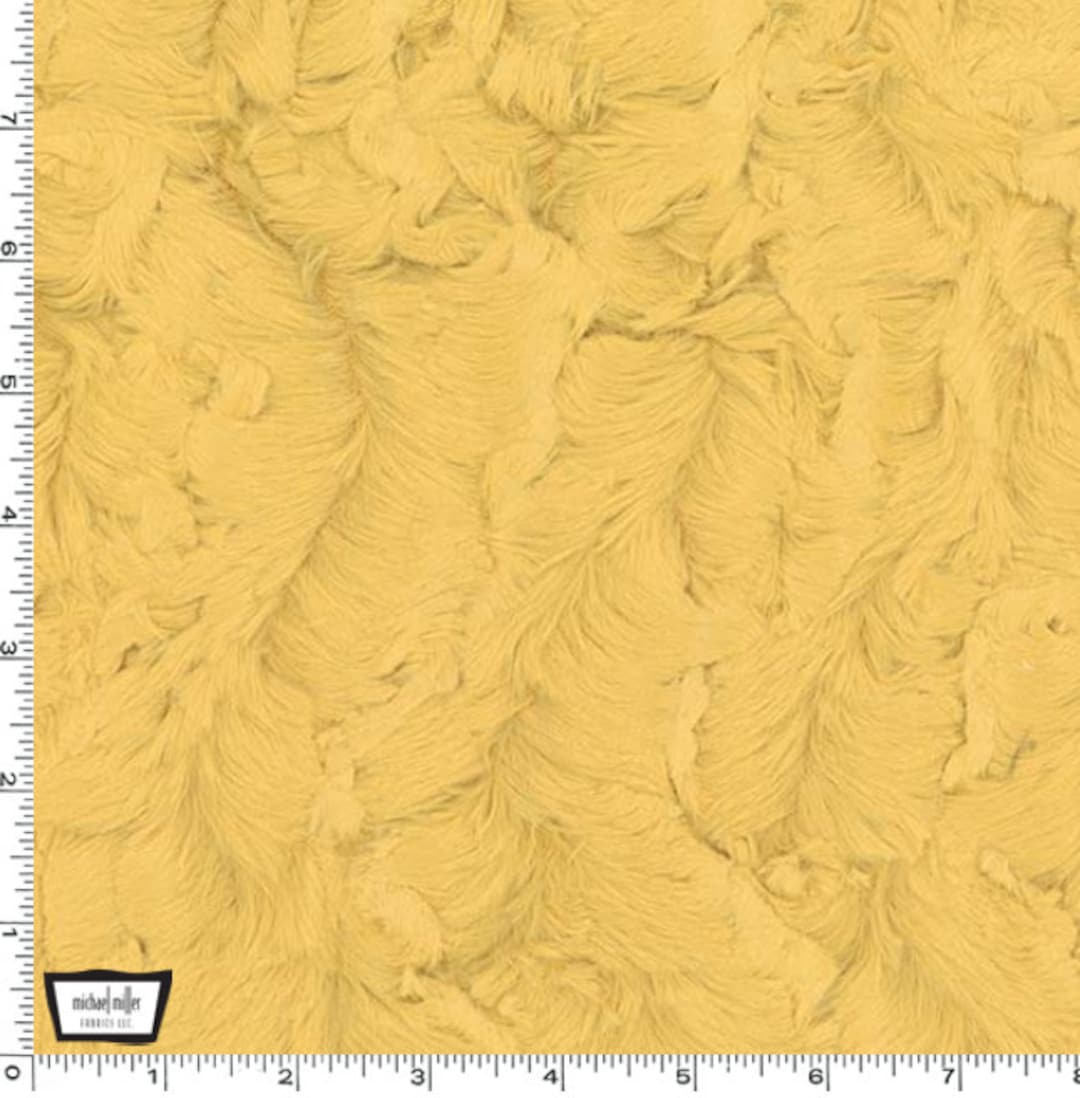Mustard Yellow Solid Bella MINKY Fur From EZ Snuggle Minky Collection ...