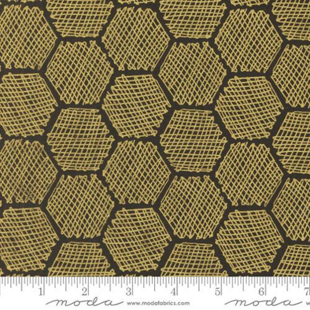 Bee Garden Metallic Black Honeycomb From the Bee Garden Collection by ...