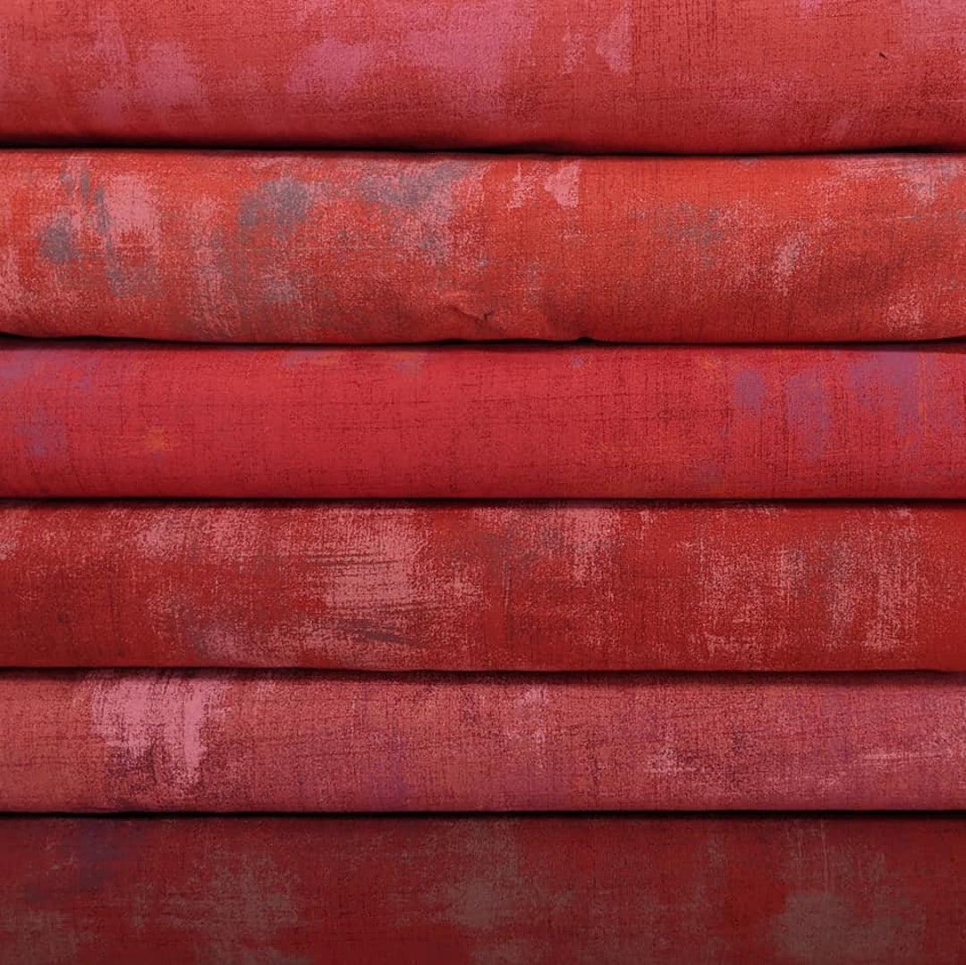 Grunge in Tonal Reds FABRIC BUNDLE SET From Moda Fabric - 6 Fabrics ...