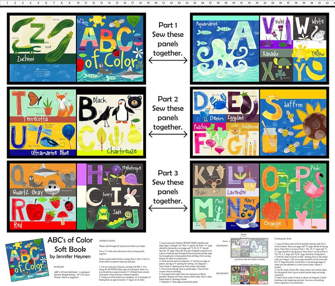 Book Panel in White From Abc's of Color Collection by in the Beginning ...