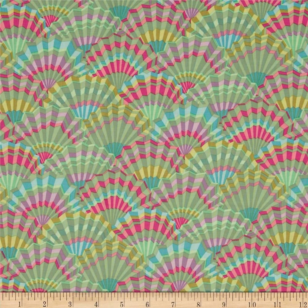 Kaffe Fassett Fabric- Paper Fans in Green From Kaffe Fassett Collective ...
