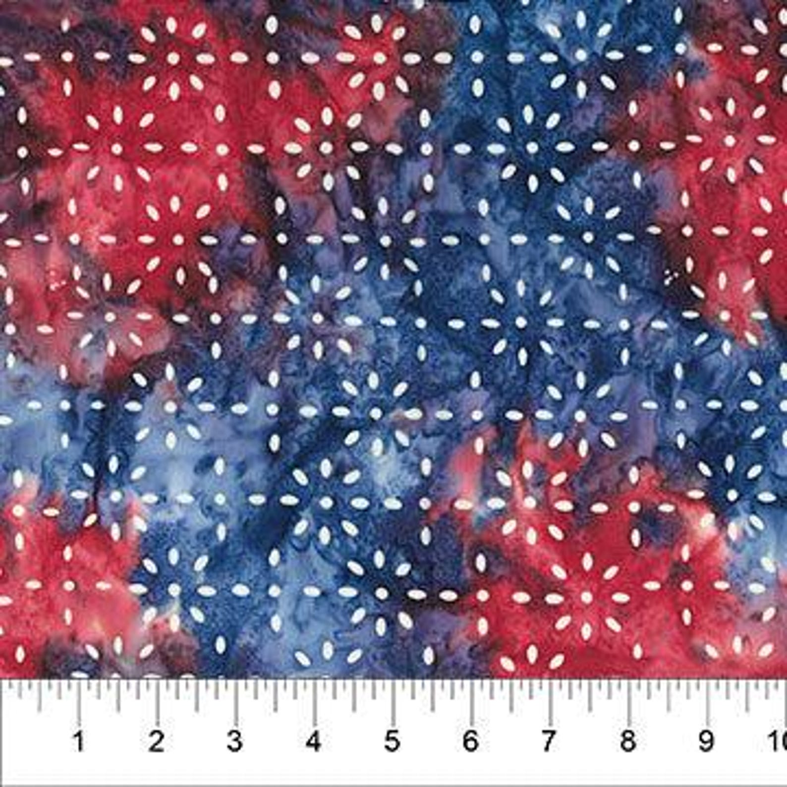 Batik Fabric – Small Bursts in Multi From the Celebrating 250 Years ...