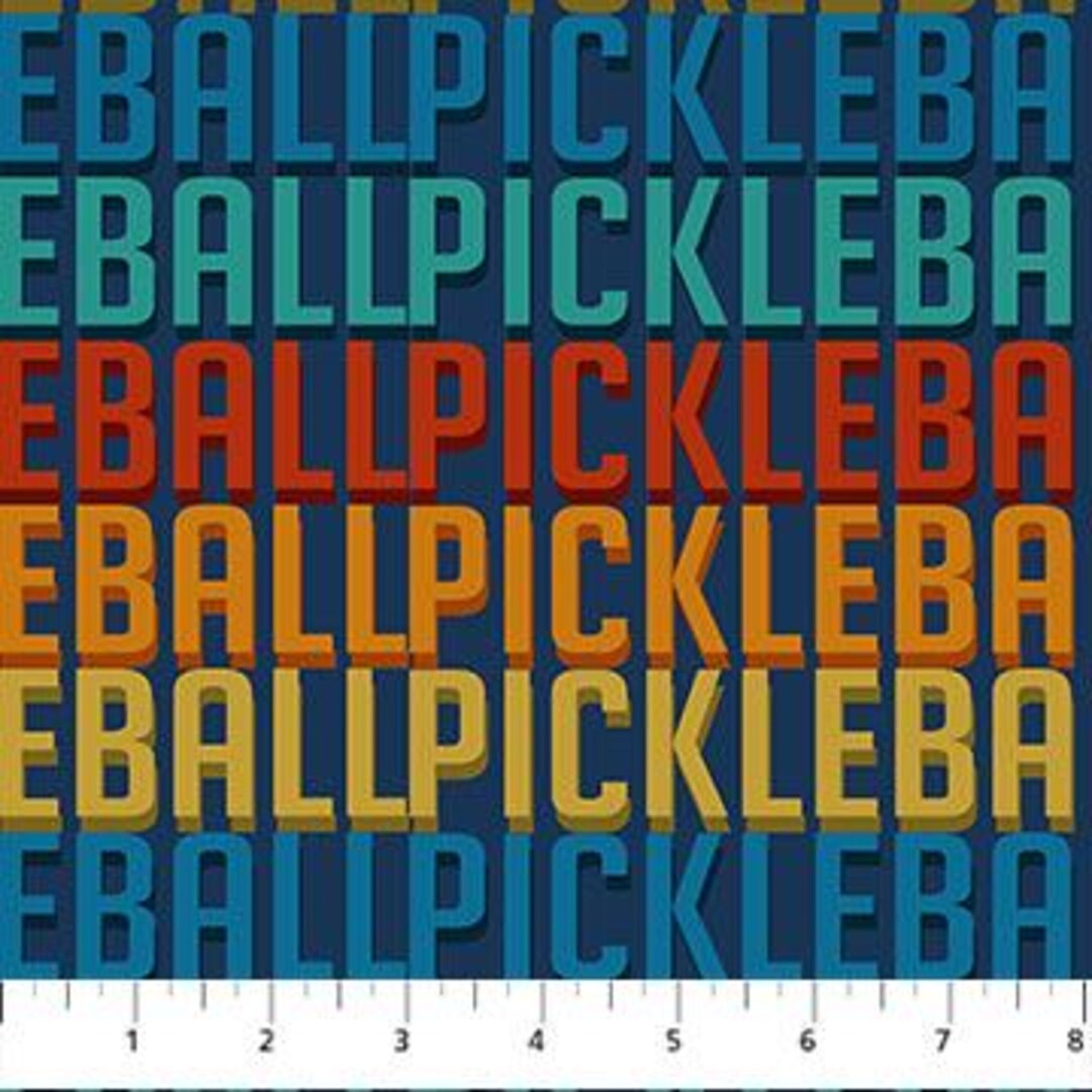 Pickle Ball Stripe in Navy From the Pickleball Collection by Denise ...
