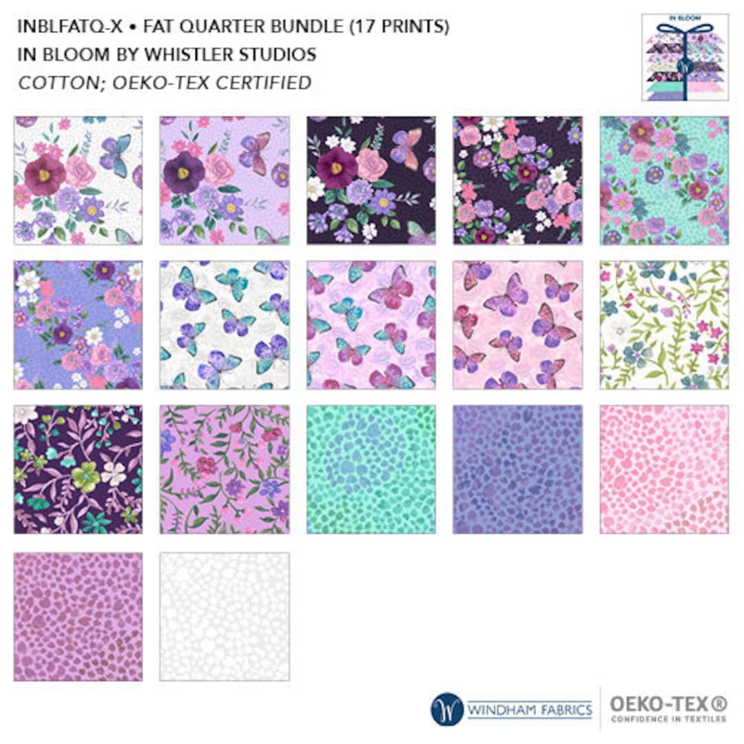 In Bloom FAT QUARTER Bundle From Windham Fabrics - 17 Fabrics Total - Etsy