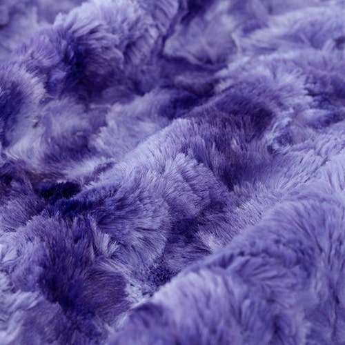 Luxe Cuddle® Galaxy In Bellflower Purple Fur Minky Fabric From Etsy