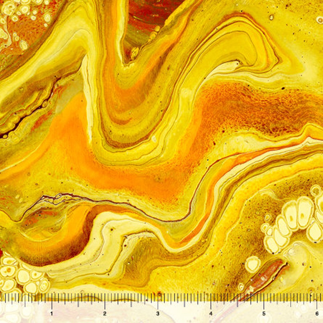 Swish Abstract in Yellow From Fusion II Collection by Quilting ...