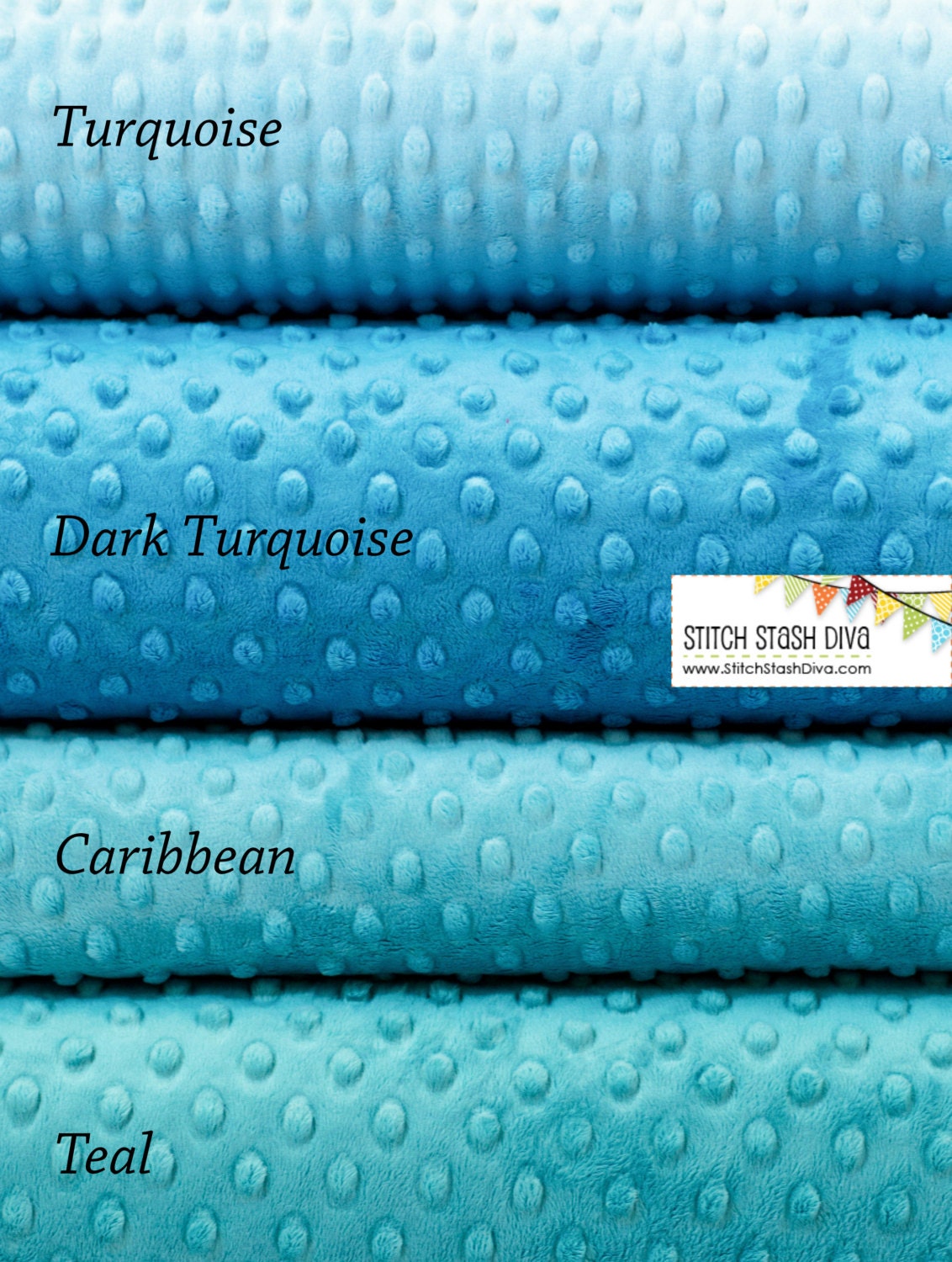 Turquoise Dimple Minky From Shannon Fabrics - Etsy