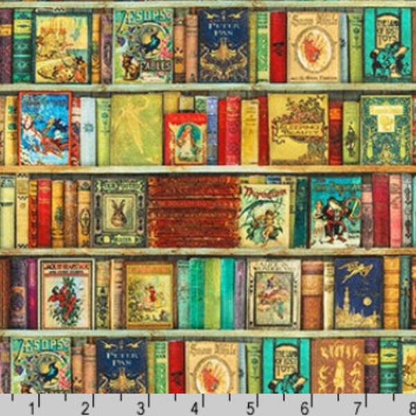 Library Book Fabric - Etsy