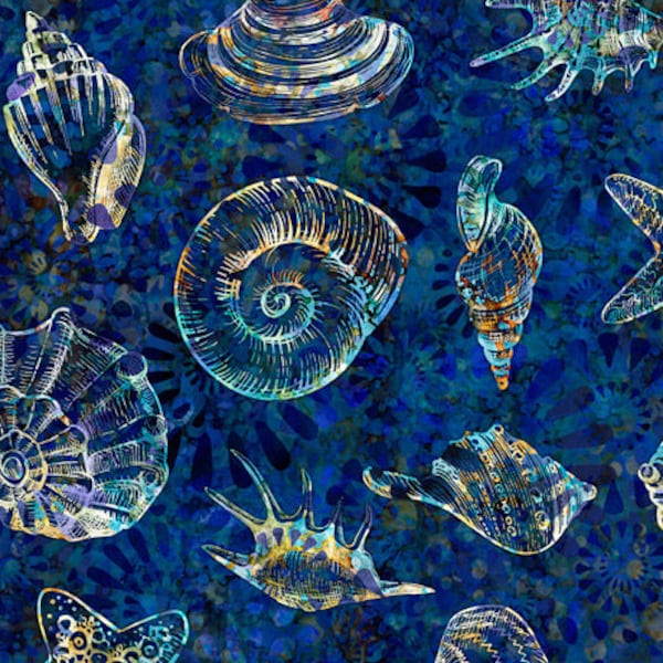 Sea Shell Fabric - Etsy