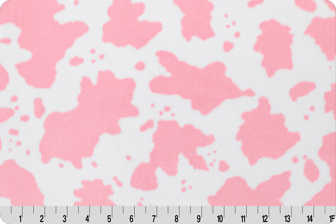 Cow Moo Cuddle® in Bubblegum Pink & White From Shannon Fabrics - 3mm ...