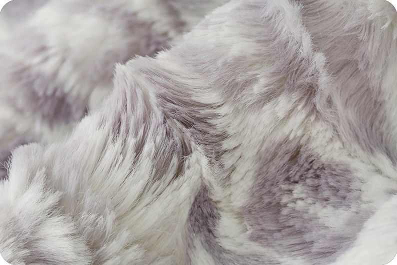 Luxe Cuddle Jaguar in Vapor Gray MINKY Fur Fabric From Shannon - Etsy