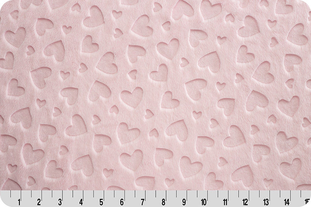 EMBOSSED HEART MINKY - Embossed Heart Cuddle® in Blush From Shannon ...