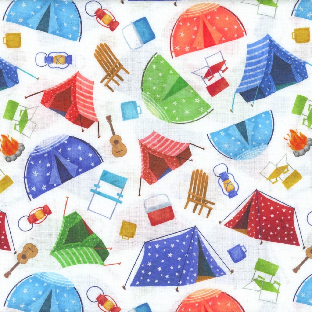 Camping Tents in White From the Camp USA Collection by Bentpath Studio ...