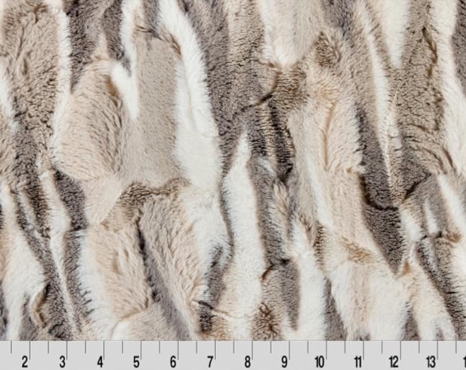 MINKY- Luxe Cuddle® Ridge in Moon Beam From Shannon Fabrics 10mm Pile ...