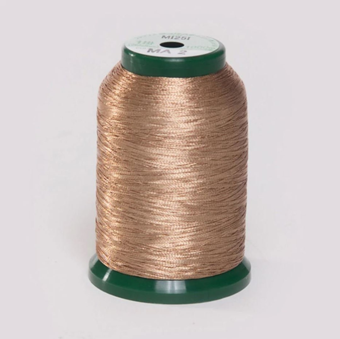 King Star Copper Metallic Embroidery Thread - 1,000 Meter Spool 40 Wt ...