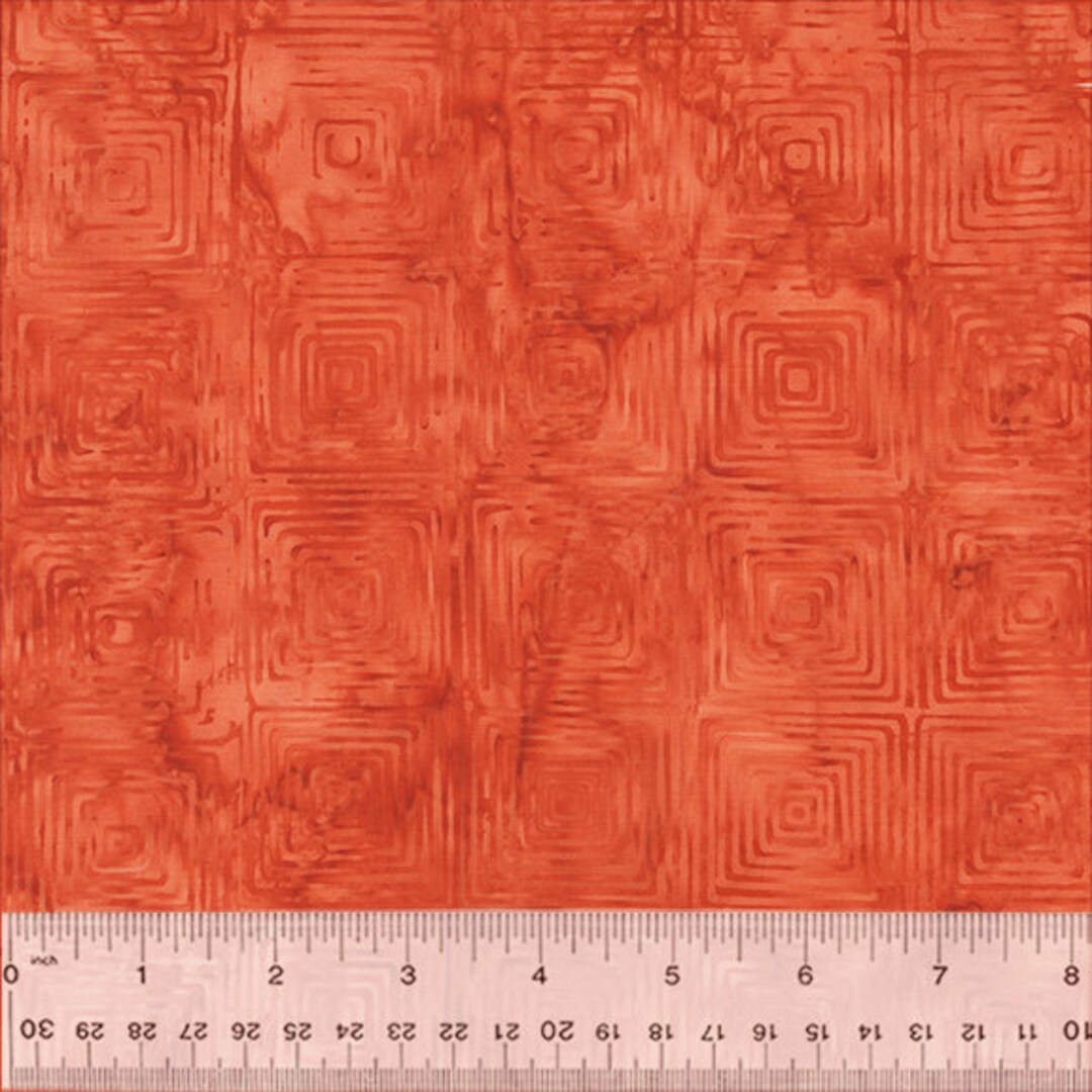 Batik Fabric - Labyrinth in Coral From the JDJ Summer Sunset Collection ...