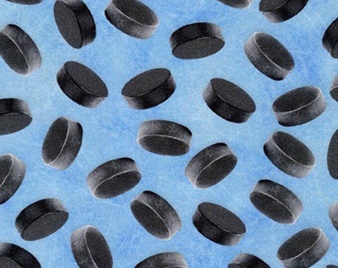 Hockey Pucks on Blue From Sports Life Collection by Robert - Etsy