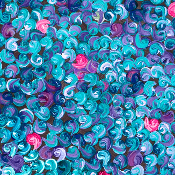 Confetti Toss in Turquoise Blue From Artworks XIX Collection - Etsy