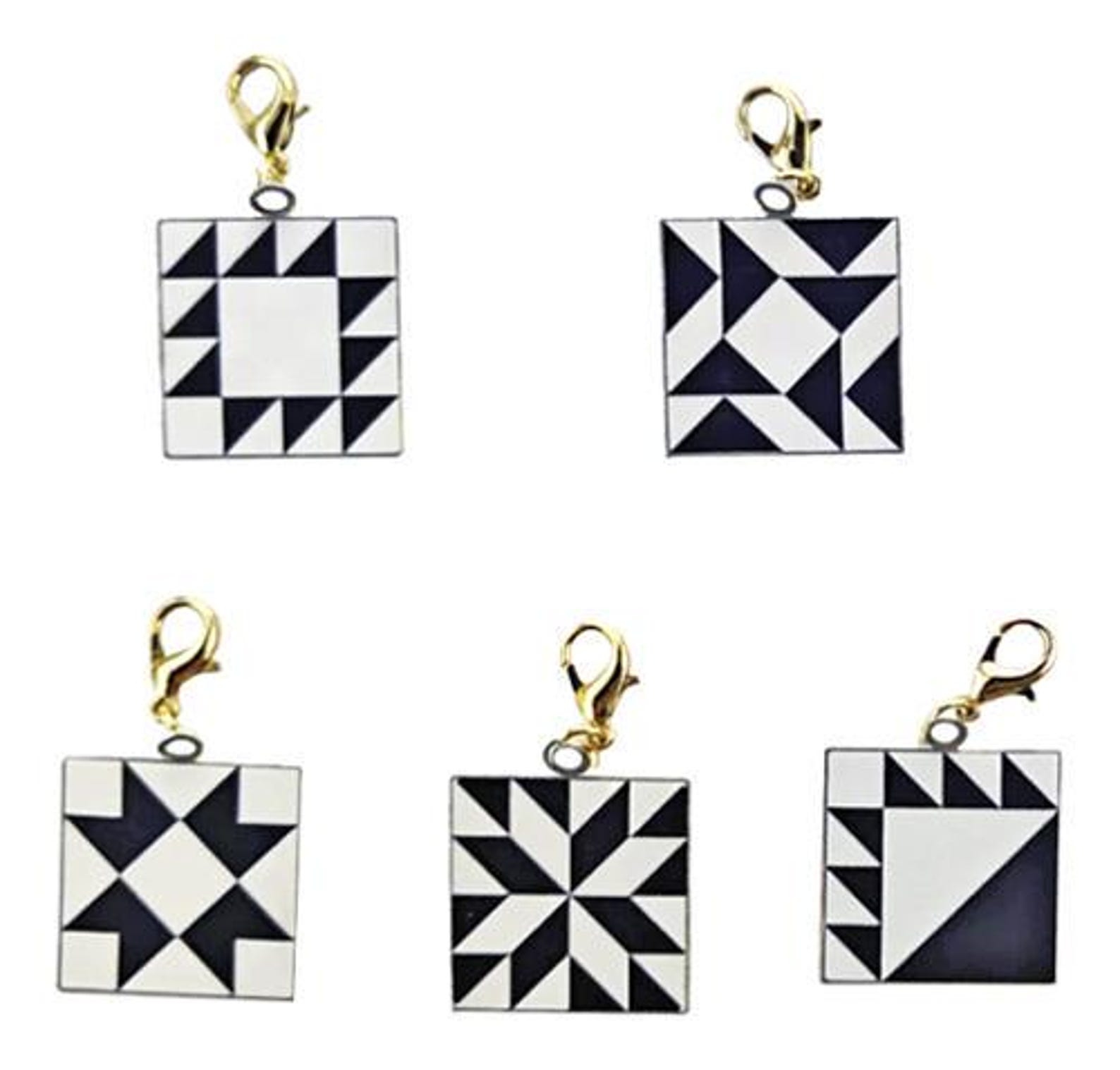 Pouch Club Enamel Zipper Pulls 5ct From Moda by Chrissy Lux - Etsy