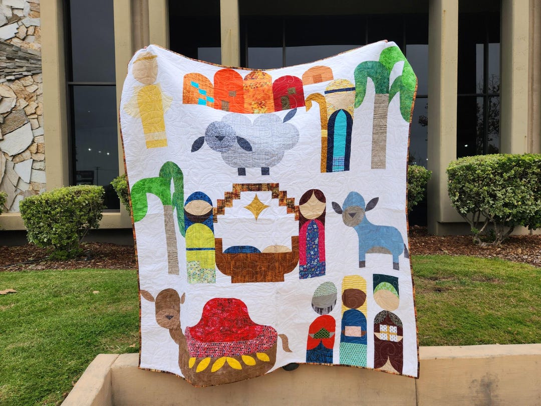 Starry Night Nativity Quilt Kit and Pattern - 75"x79" - Designed by Sew ...