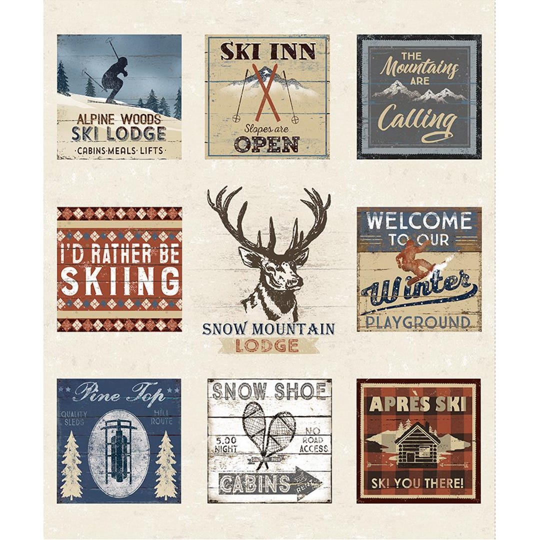 Snow Mountain 36" Panel in Multi From the Snow Mountain Collection by ...