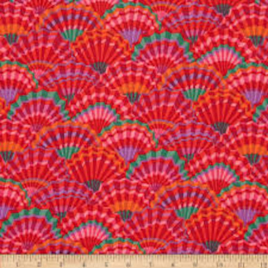 Kaffe Fassett Fabric Paper Fans in Red From Kaffe Fassett - Etsy