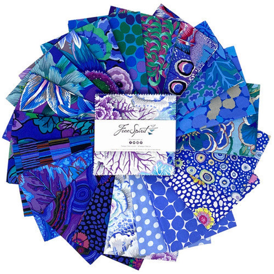 Kaffe Fassett Charm Pack- Lake 5"x5" Charm Pack From Classics Plus ...