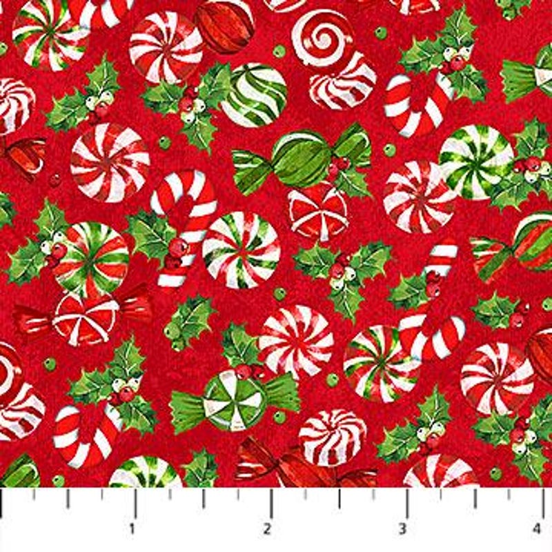 Red Christmas Fabric - Etsy