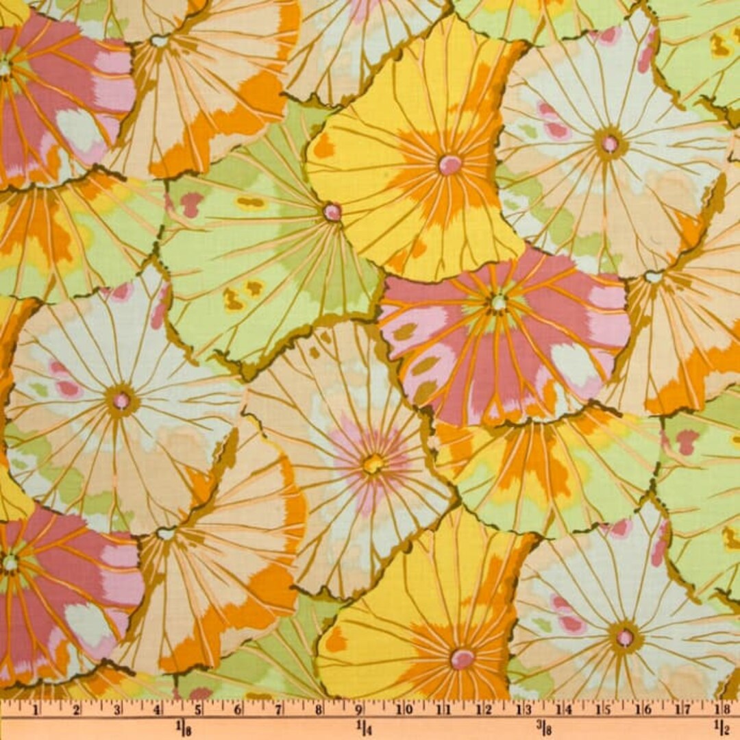 Kaffe Fassett Fabric by the Yard Lotus Leaf in Jade From - Etsy