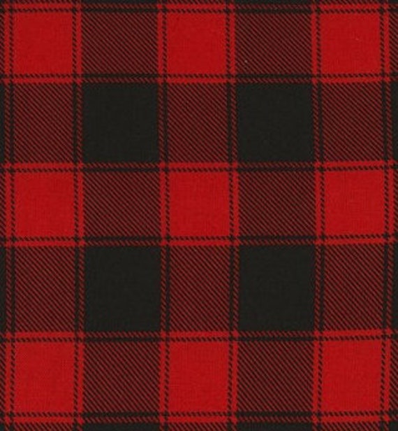 Red Buffalo Check From Timeless Treasure's Christmas Cabin | Etsy