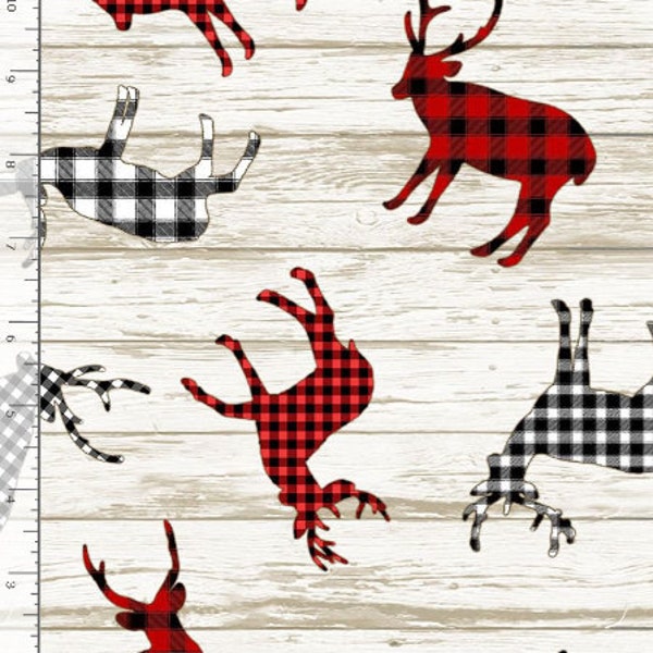 Plaid Deer - Etsy