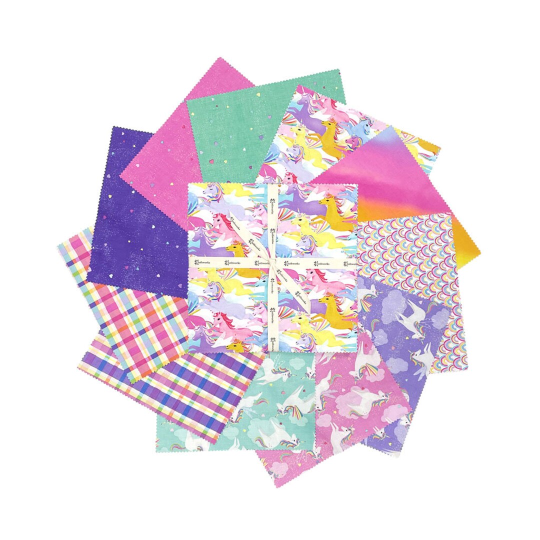 Unicorn Love 10 Inch Squares - Clothworks - Etsy
