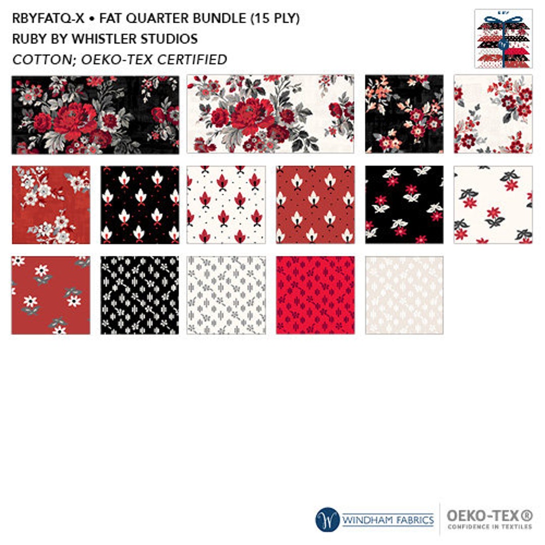 Ruby FAT QUARTER Bundle From Windham Fabrics - 15 Fabrics Total - Etsy
